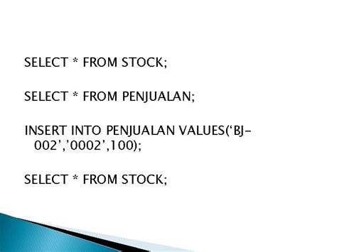 Trigger Trigger Adalah Blok Plsql Yang Disimpan Dalam
