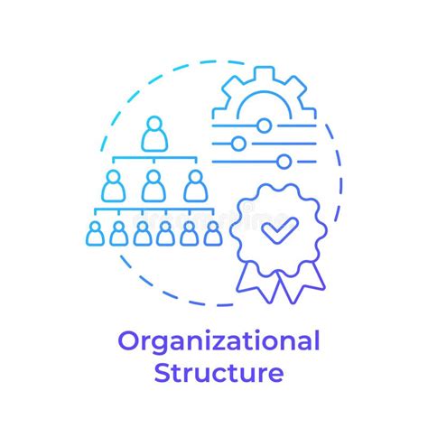 Organizational Structure Blue Gradient Concept Icon Stock Vector Illustration Of Icon Concept