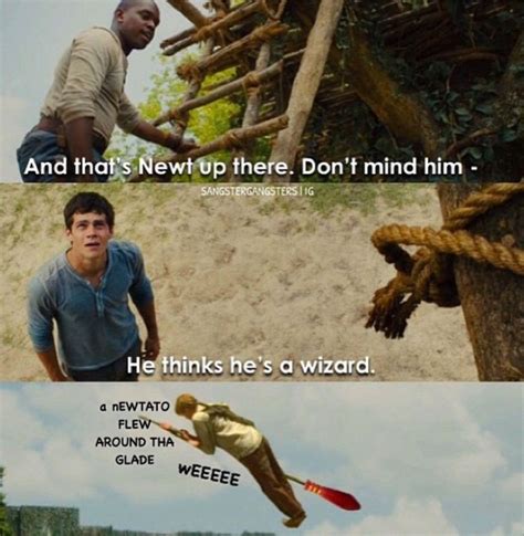 Newt Went To Hogwarts Maze Runner Funny Newt Maze Runner Maze Runner Trilogy