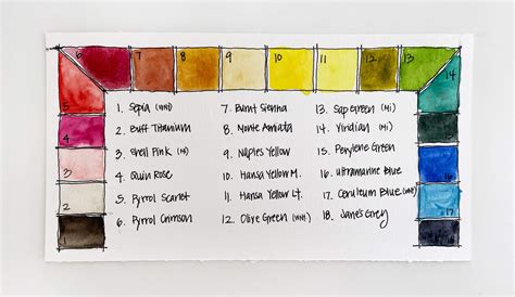 Color Wheel Palette Watercolor