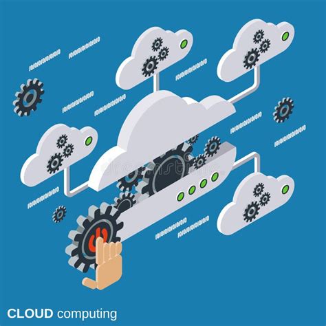 Cloud Computing Network Data Processing Vector Concept Stock Vector Illustration Of Database