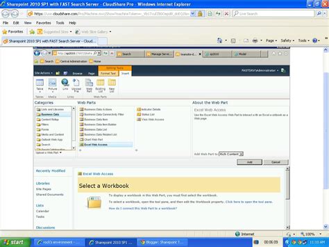 Sharepoint Tutorialssharepoint 2010 Tutorials Excel Web Parts In