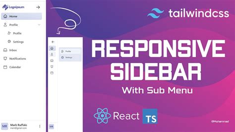 Building A Responsive Sidebar With Sub Menu In Reactts And Tailwind Css By Muhammad Medium