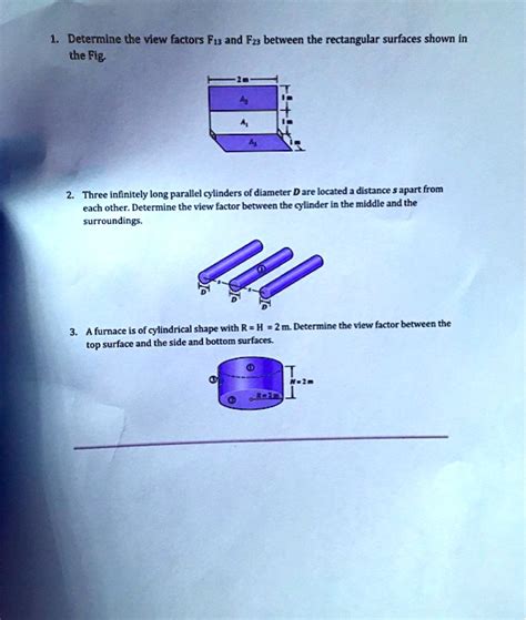 1 Determine The View Factors F13 And F23 Between The Rectangular