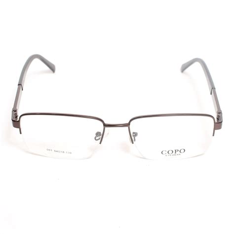 Rectangular Metal Design Frame Arc Glasses For Men Np