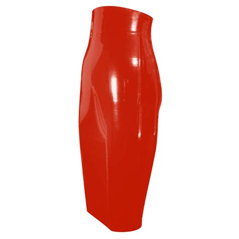 Couture Latex Zip Tight Pencil Skirt Atsuko Kudo