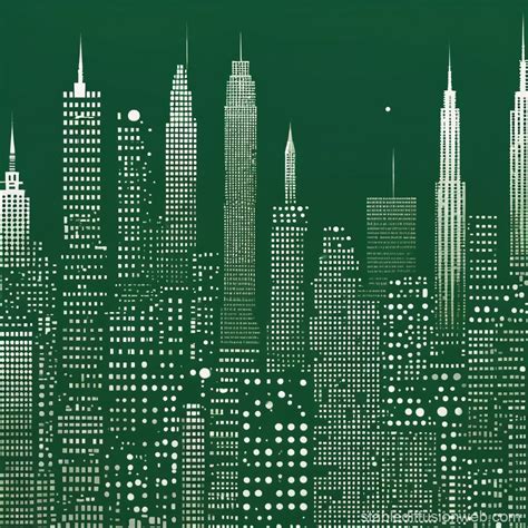 Dot Matrix City Skyline Stable Diffusion Online