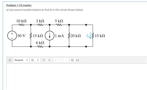Solved Problem 1 10 Marks A Use Source Transformations