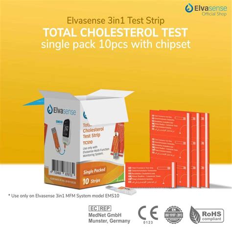Elvasense Total Cholesterol Test Tcs10 Isi 10 Piece Farmaku