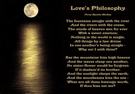 Loves Philosophy A Poem By Percy Bysshe Shelley