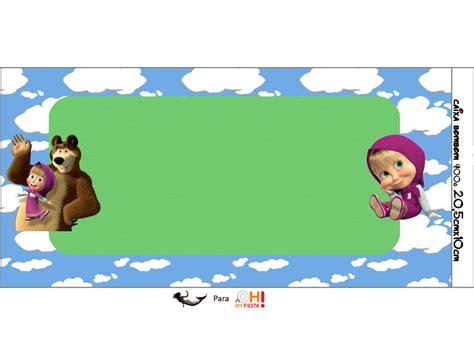 Masha Y El Oso Etiquetas Para Candy Bar Para Imprimir Gratis Ideas