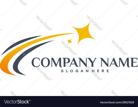 Elegant Star Logo Template Royalty Free Vector Image
