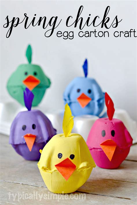 Spring Chicks Egg Carton Craft Easter Crafts Easy Easter Crafts