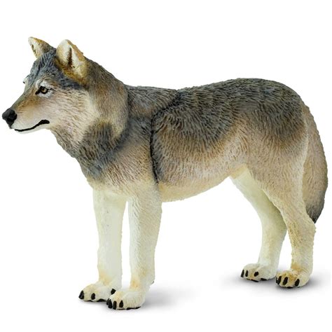 Safari Ltd Gray Wolf Figurine Realistic 4 Plastic Wolf