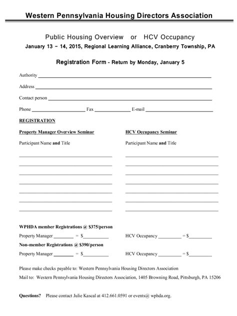 Fillable Online Hcv Occupancy Fax Email Print Pdffiller