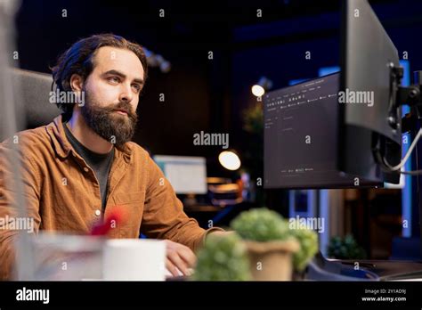 software developer typing lines of code using keyboard filtering