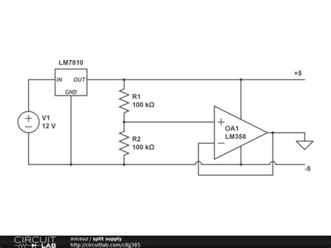 Split Supply Circuitlab