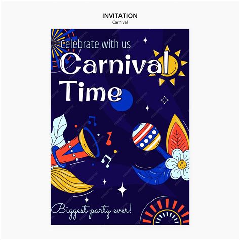 Premium Psd Carnival Party Invitation Template