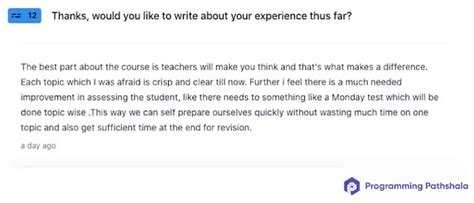 Programming Pathshala On Linkedin Experiences At Programming Pathshala