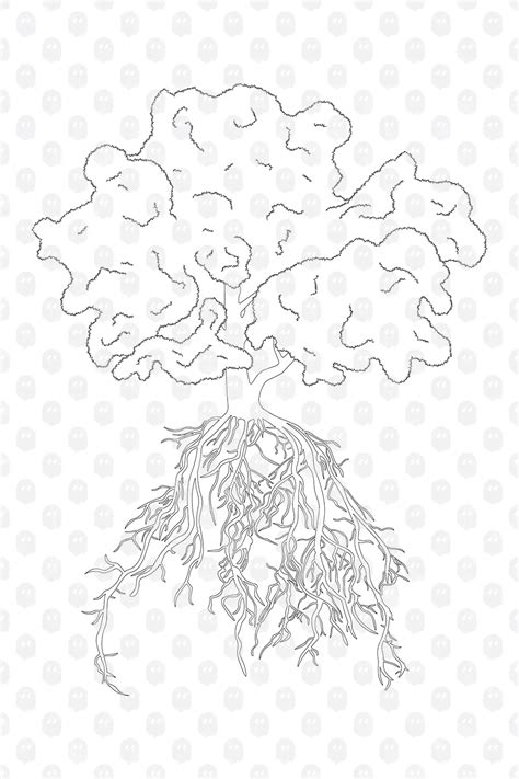 A Tree With Roots Cad Block Drawings Archade