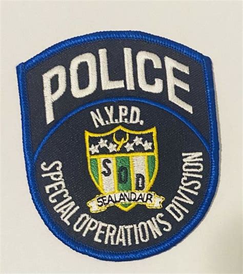 Sought After Nypd Special Operations Division Police Patch 52517299