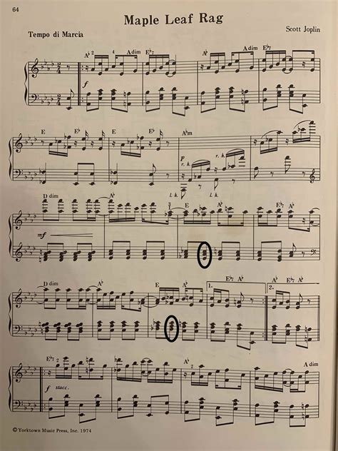 Sheet Music Is There A Misprint On This Note In The Maple Leaf Rag