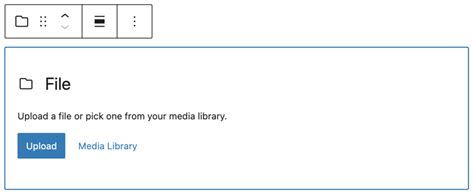 File Block Documentation WordPress Org