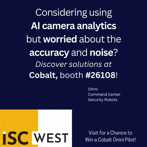 Mark Mccourt On Linkedin Be Sure To Visit Cobalt Robotics At Isc West And Check Out Omni Noise Is…