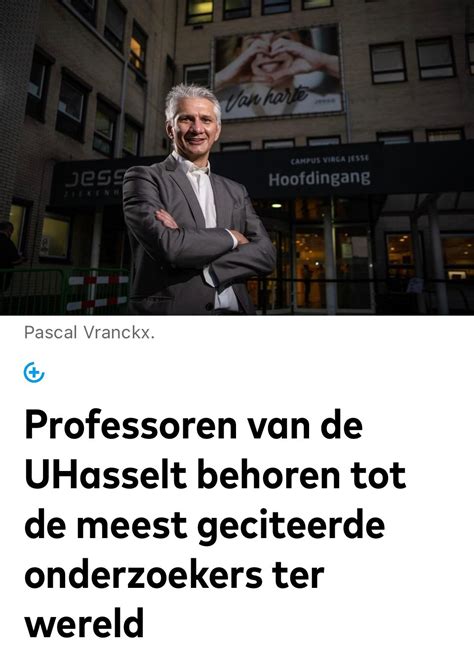 Prof Dr Pascal Vranckx Kliniekhoofd Ccu Jessa Ziekenhuis En Hoogleraar Faculteit Geneeskunde