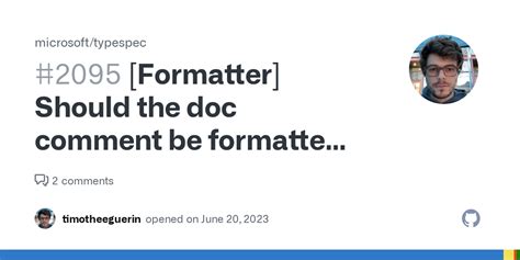 Formatter Should The Doc Comment Be Formatted Above The Decorators