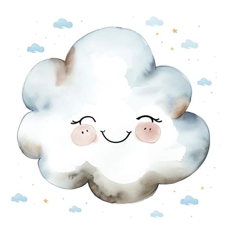 A Drawing Of A Cloud That Says The Cloud Premium Ai Generated Image