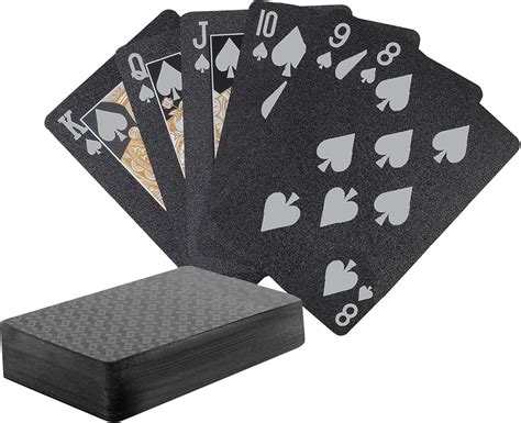 Black Playing Cards Waterproof Plastic Playing Cards