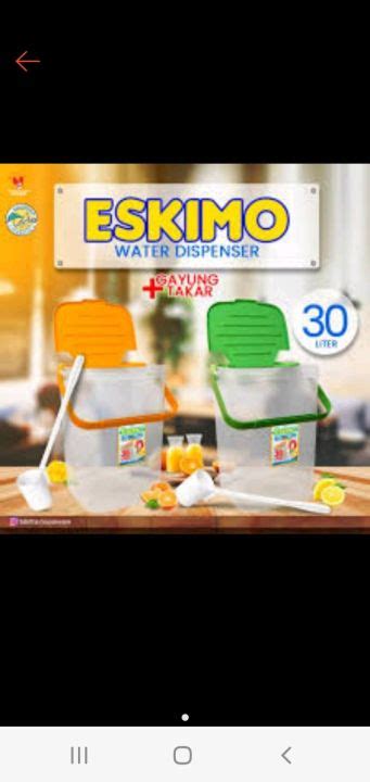 Drink Water Dispenser Jar Eskimo 30 Liter Tabitha Container Es Buah Lazada Indonesia
