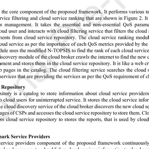 Proposed Framework For Cloud Service Selection Download Scientific