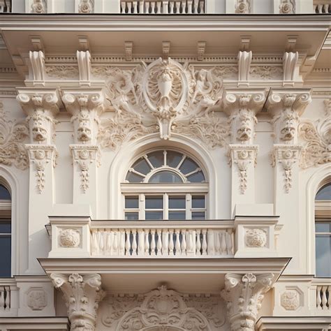 Ornamental Elements In A Neoclassical Architecture Building Premium Ai Generated Image