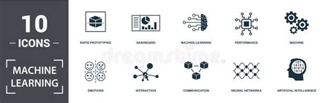 Neural Networks Icon Monochrome Style Design From Machine Learning
