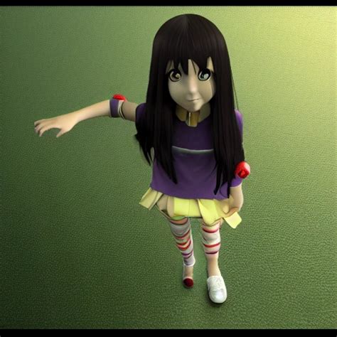 3d Render Anime Girl Arthub Ai