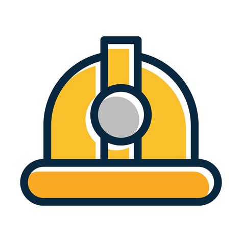 Hard Hat Vector Thick Line Filled Dark Colors 33343379 Vector Art At