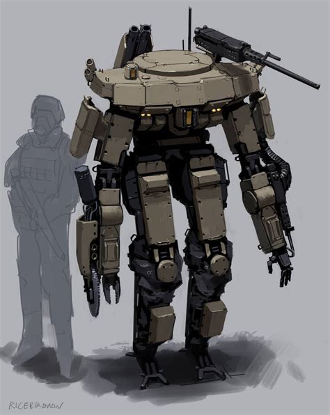Humanoid Infantry Robot By Ricebirdmon On Deviantart