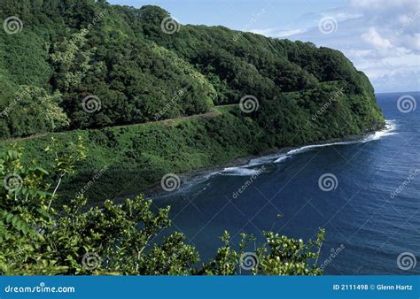 Maui Hawaii Hana Highway Three Bears Falls Upper Waikani Falls In