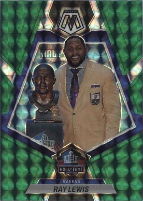 2023 Panini Mosaic Hall Of Fame Ray Lewis 273 Green Mosaic Prizm For