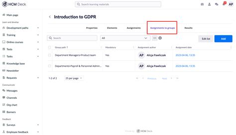 ️ Assigning Objects To Groups Hcm Deck Support Center