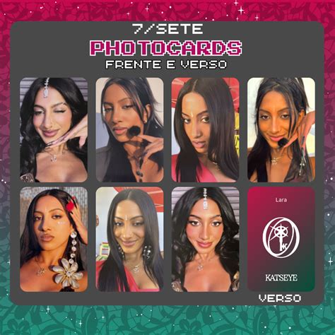 7 Photocards Fanmade Lara Katseye Frente E Verso Albuns Variados