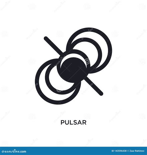 Black Pulsar Isolated Vector Icon Simple Element Illustration From