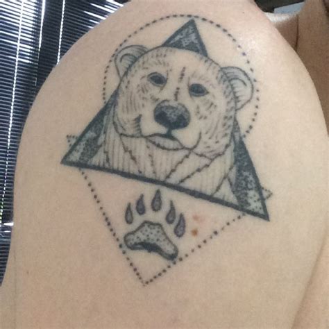 Cool Geometric Polar Bear Design Polar Bear Tattoo Geometric Bear Bear Tattoo