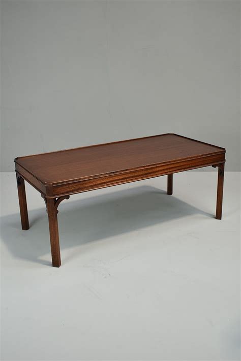 Mahogany Rectangular Coffee Table With Straight Legs The Classic Prop