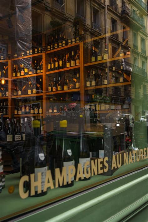 Wine Shop Window In Paris France Editorial Photography Image Of