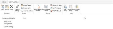 User Permissions In Web Applications In SharePoint Central Administration