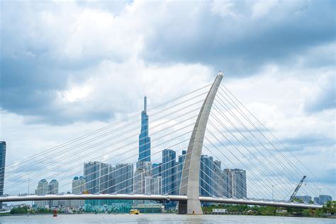 Ho Chi Minh City Vietnam May 22 2022 Thu Thiem 2 Bridge Connecting