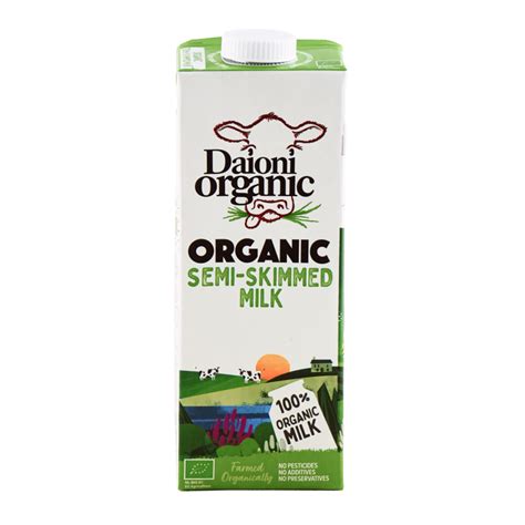 Uk Daioni Organic Uht Semi Skimmed Milk 1l Holland South Stream Market
